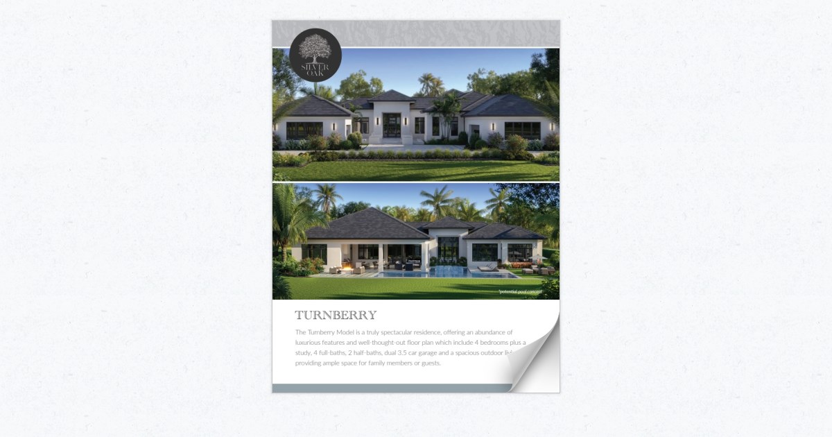 Silver Oak Turnberry Floor Plan