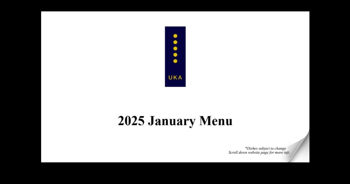 UKA Restaurant | 2025 January Menu