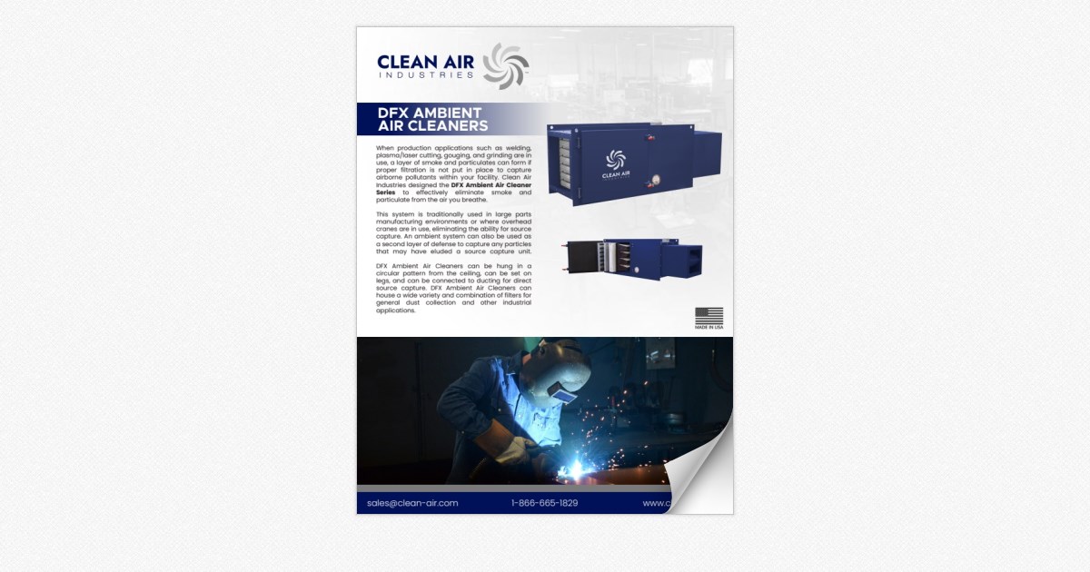 DFX Ambient Air Cleaners by Clean Air Industries