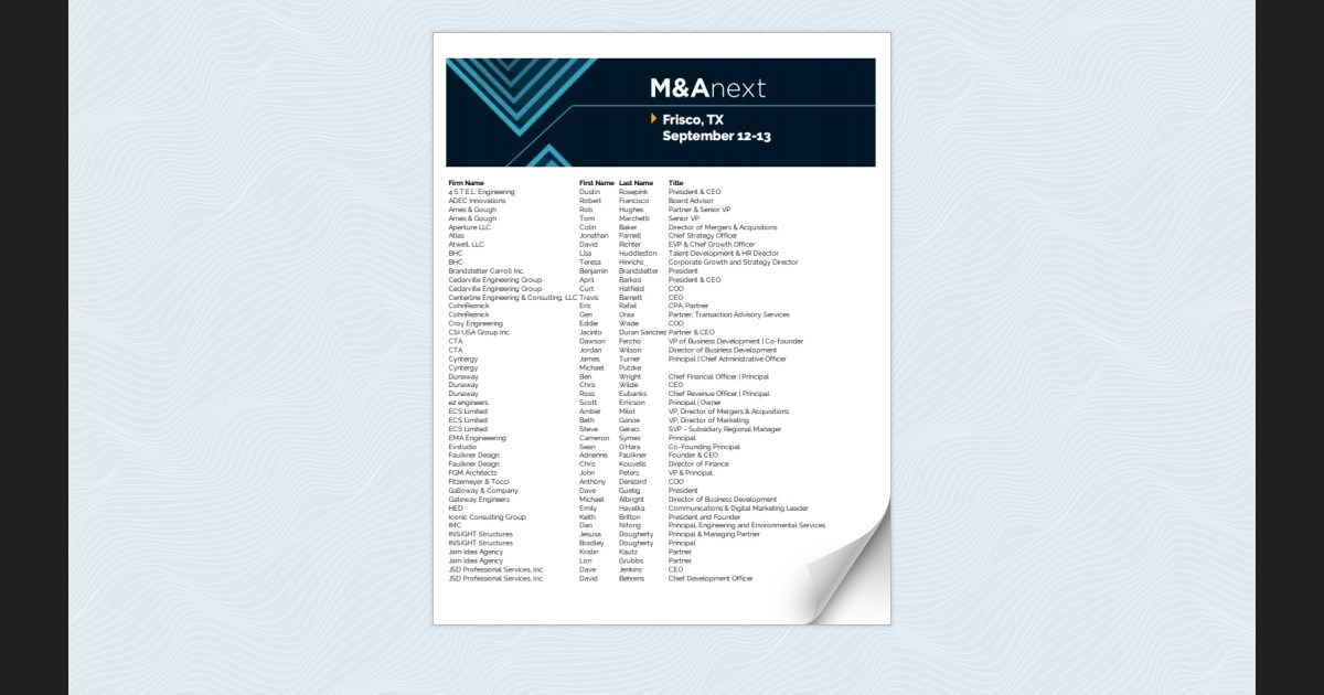2023 M&A Next Attendees - Page 2