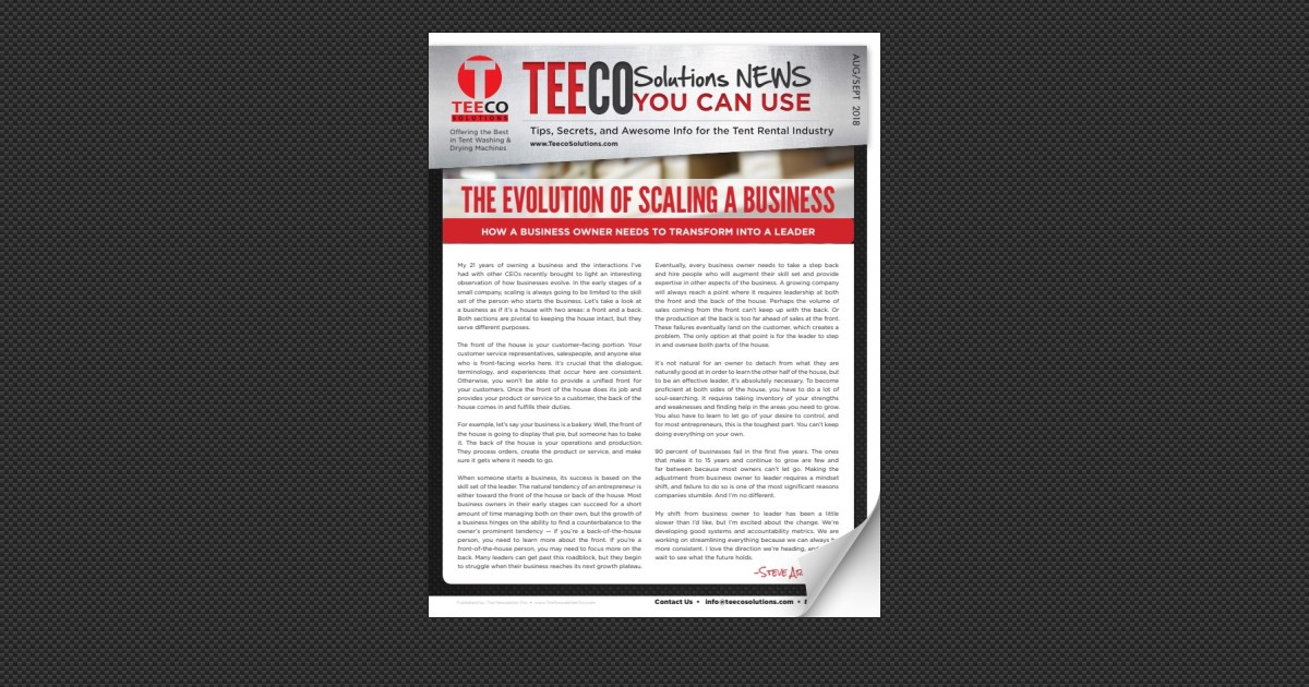 Teeco Solutions August/September 2018