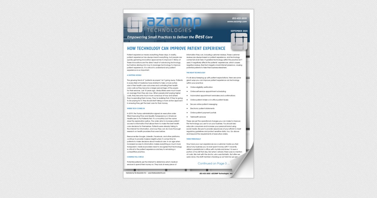 AZCOMP Technologies Medisoft - September 2020