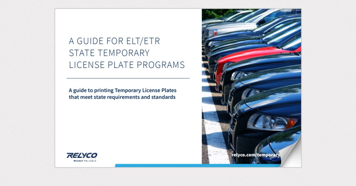 A Guide For ELT/ETR State Temporary License Plate Programs