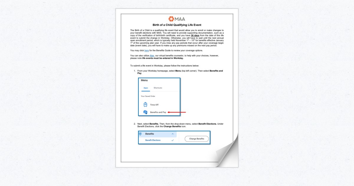 Birth of a Child Qualifying Life Event - Page 3