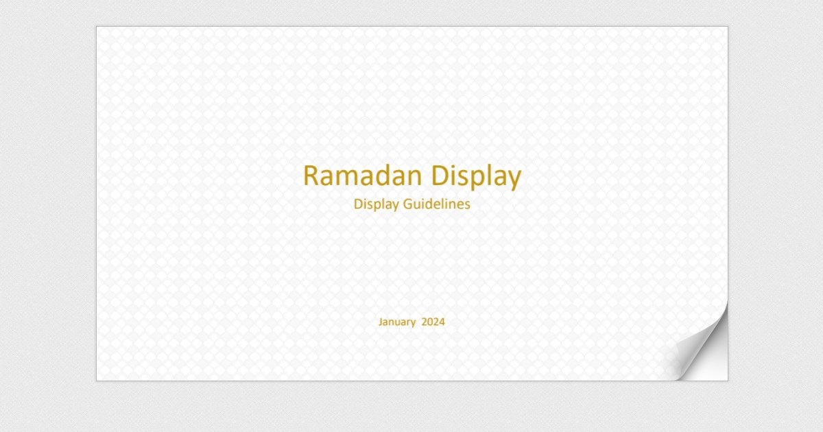 Ramadan Display Guideline