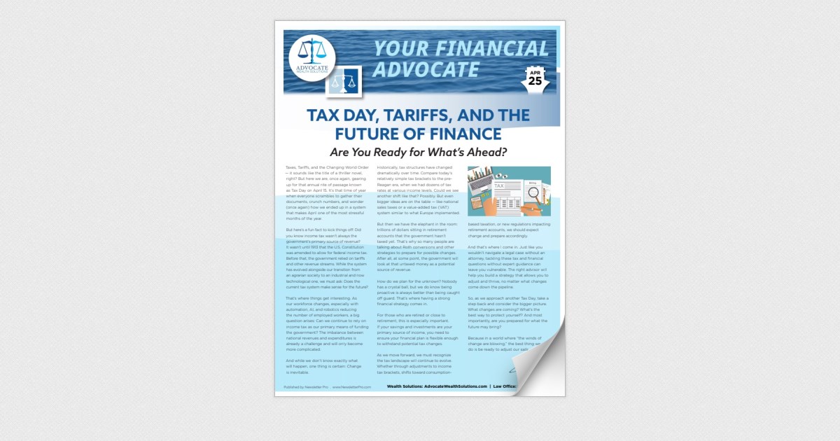 Advocate Wealth Solutions - April 2025