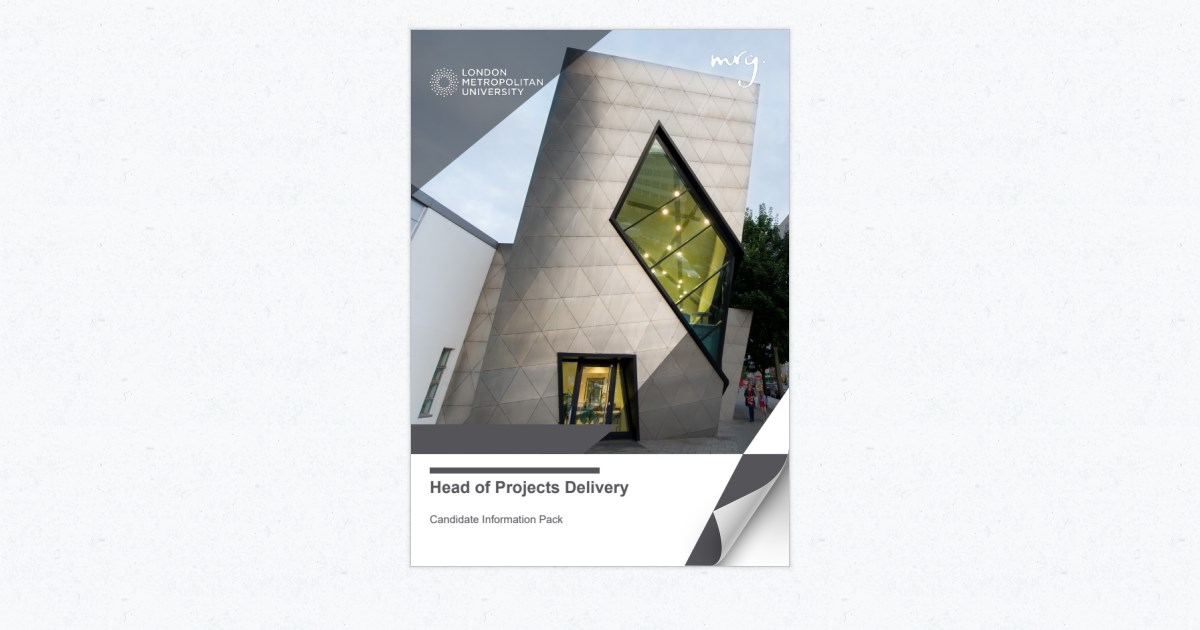 London Metropolitan University – Head of Projects Delivery