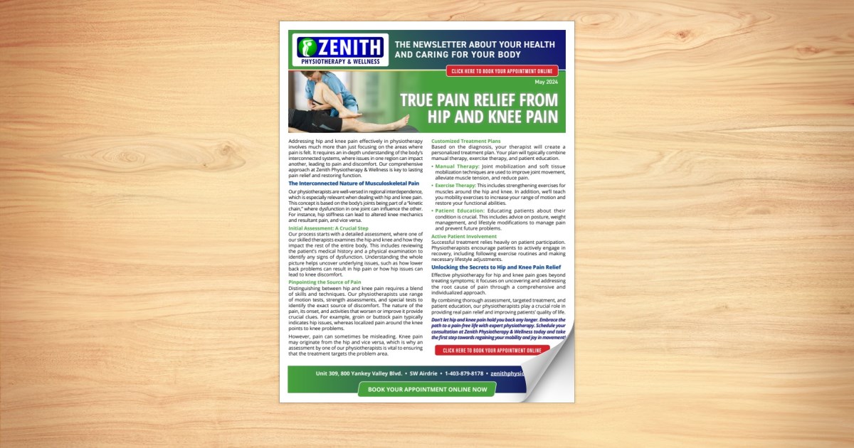 Zenith Physiotherapy: True Pain Relief From Hip & Knee Pain