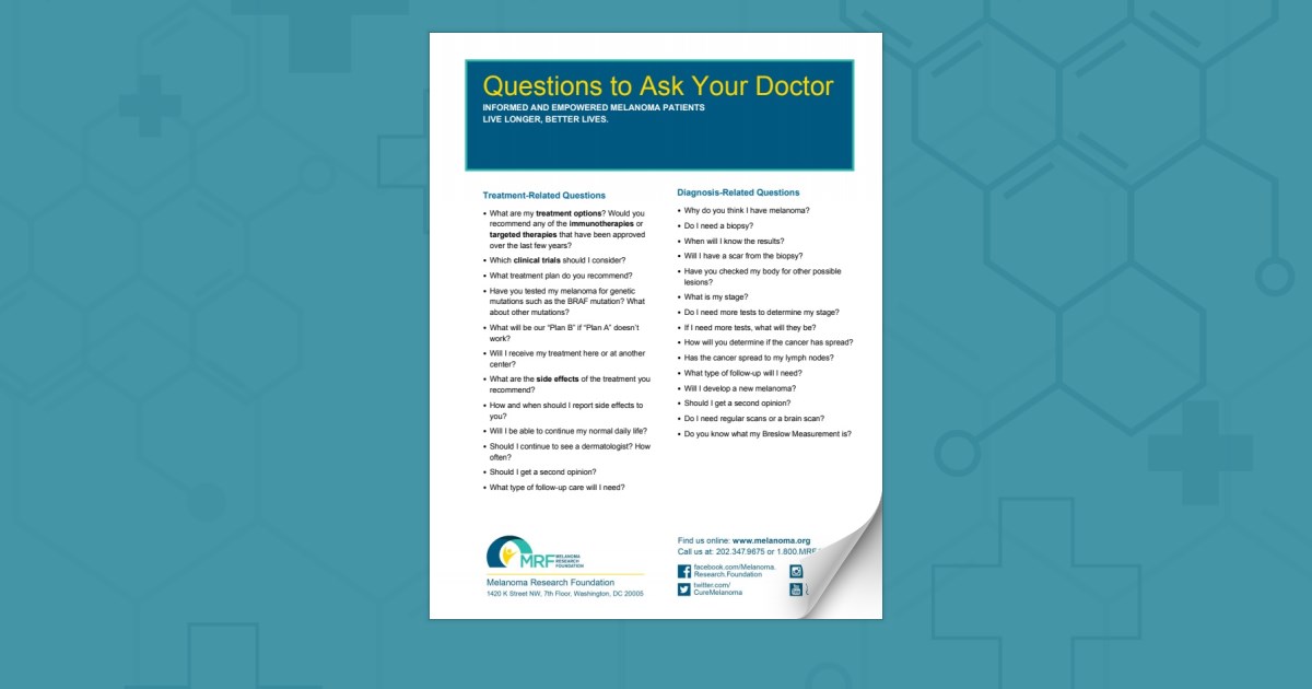 MRF's Questions to Ask Your Doctor