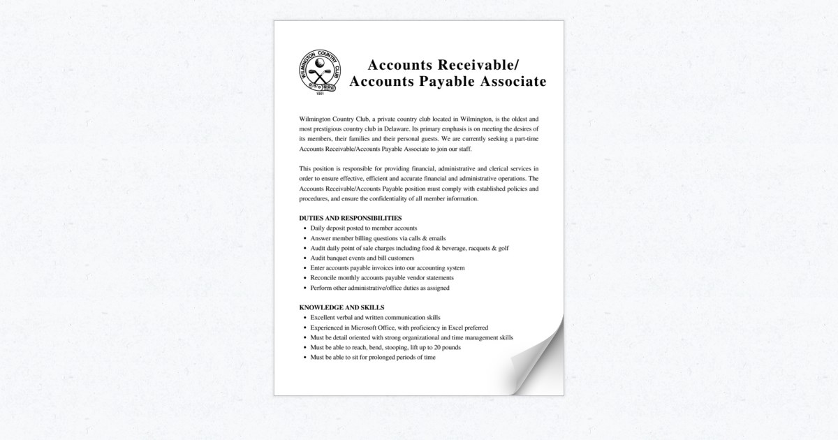 Accounts Receivable/ Accounts Payable Associate