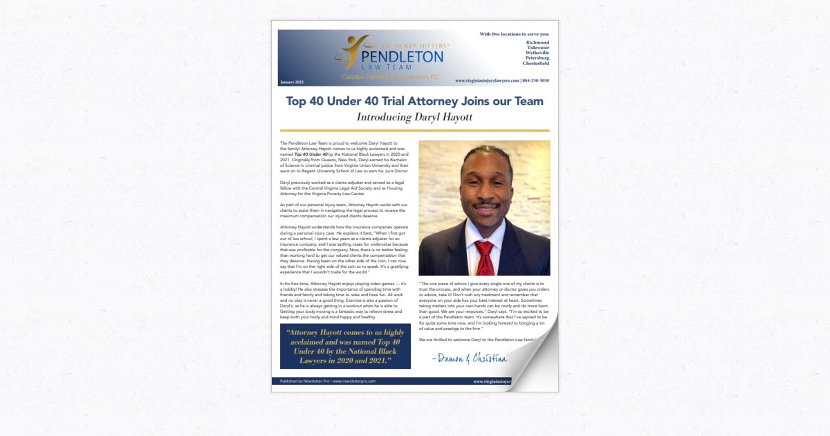 Pendleton Law Team - January 2022