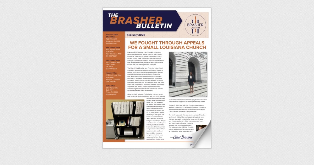 Brasher Law Firm - February 2024