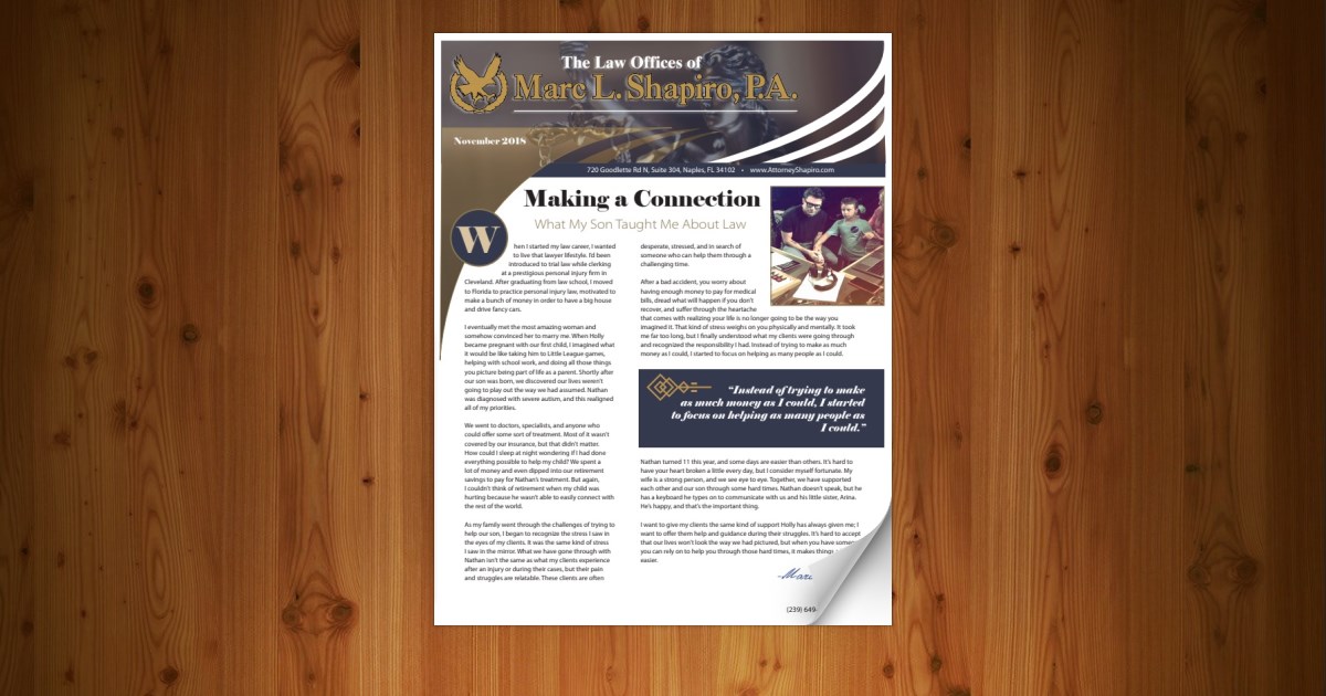 The Law Offices of Marc L. Shapiro, P.A. November 2018