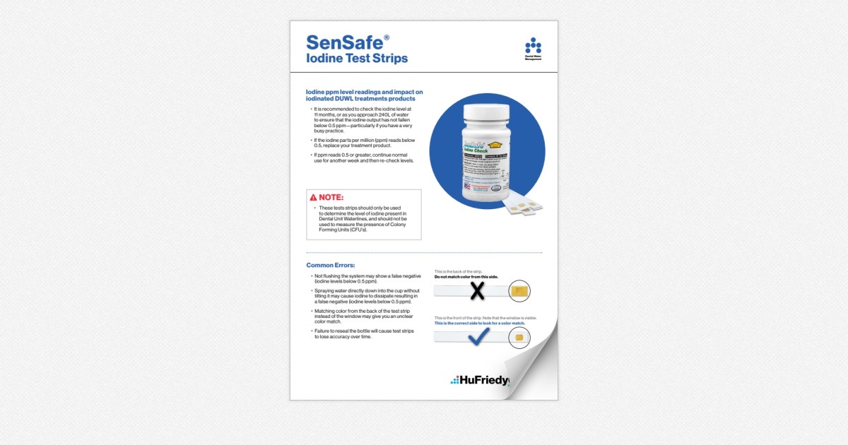 HuFriedyGroup | SenSafe Iodine Test Strips EN