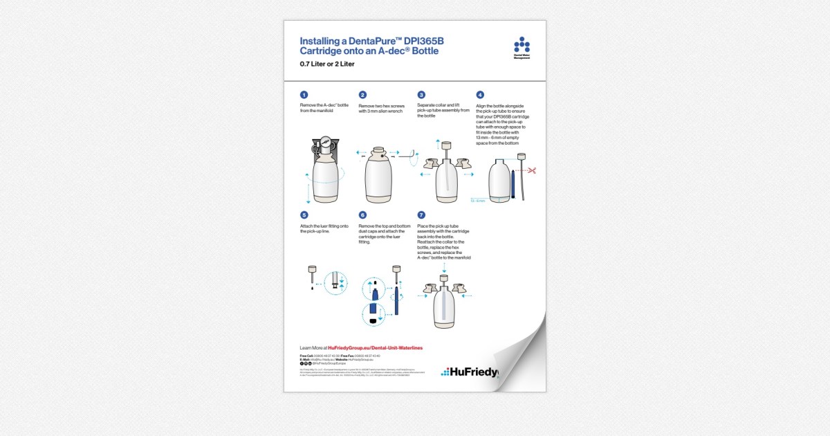 HuFriedyGroup | DentaPure InfoSheet A-dec Installation EN