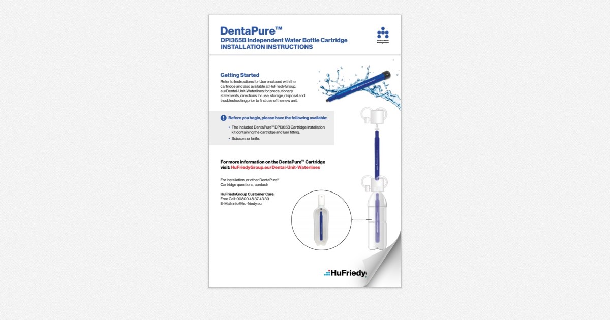 HuFriedyGroup | DentaPure installation Instructions EN