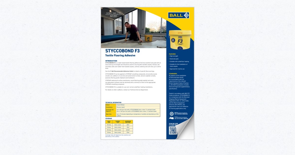 MCS - FBall Stuccobond F3 - Tech Specs