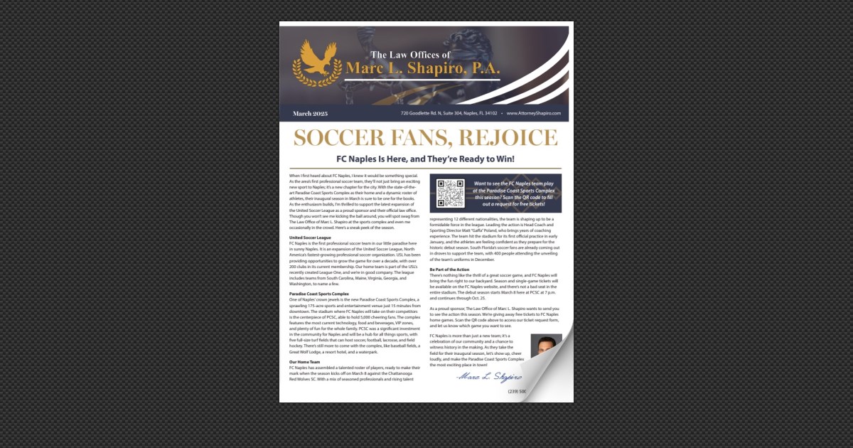 The Law Offices of Marc L. Shapiro, P.A. - March 2025