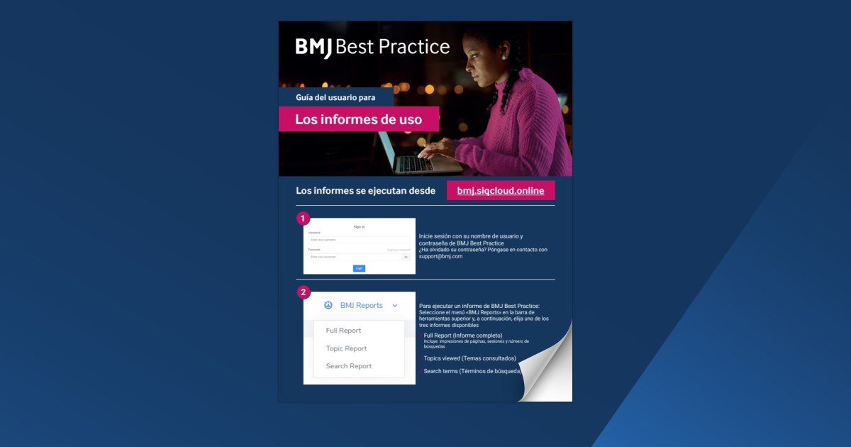 - Guía del usuario para los informes de uso de Best Practice