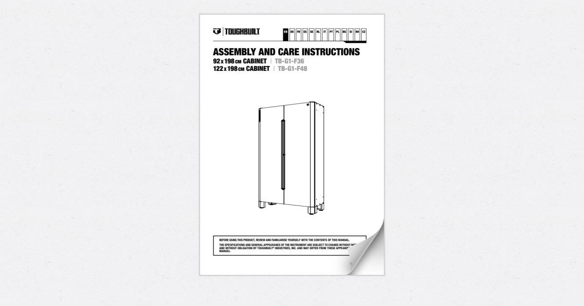 W.O. - 92x198cm & 122x198cm Cabinets (TB-G1-F36 & TB-G1-F48)