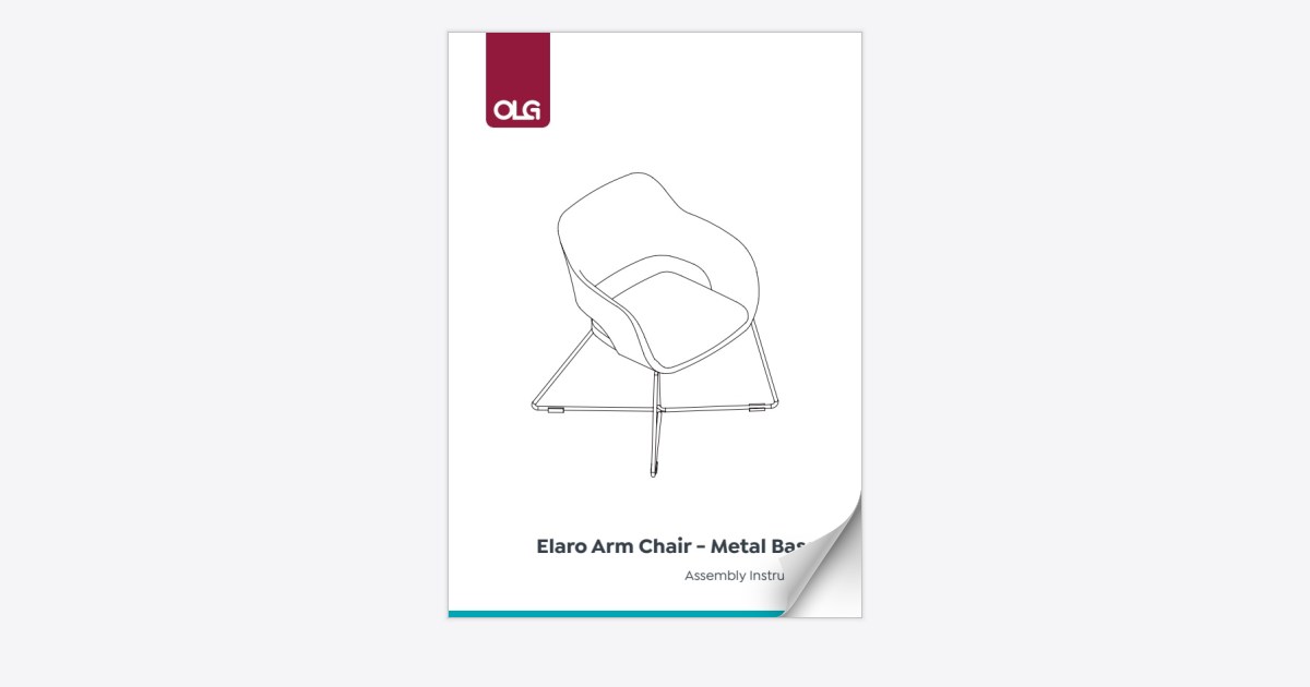 Elaro Arm Chair - Metal Base - Install Instructions