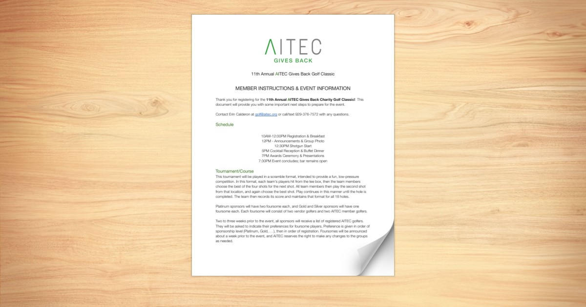 Member Instructions & Event Information 2024