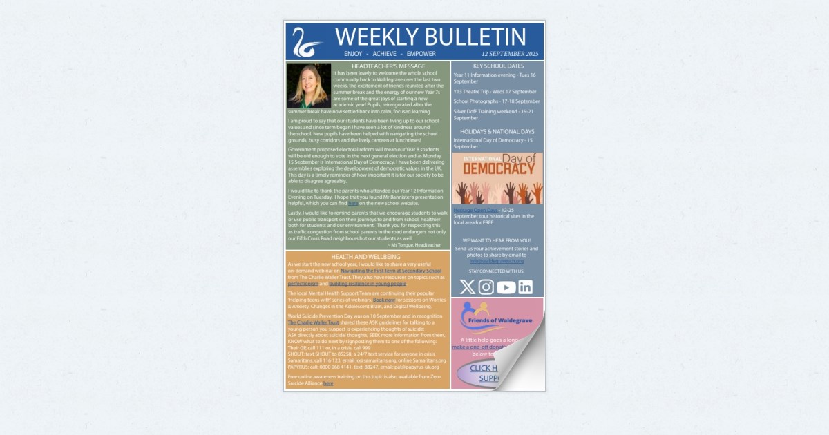 Y13 Bulletin 12.09.25