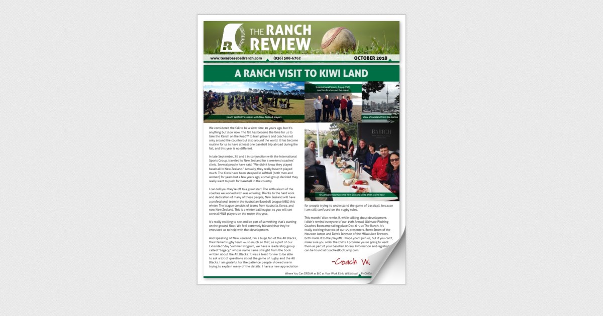 Texas Baseball Ranch October 2018