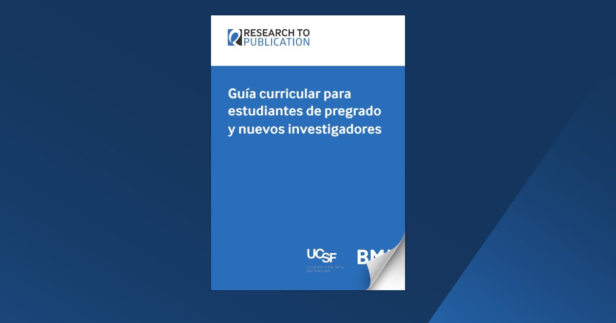 Guía curricular para estudiantes de pregrado y nuevos inv...