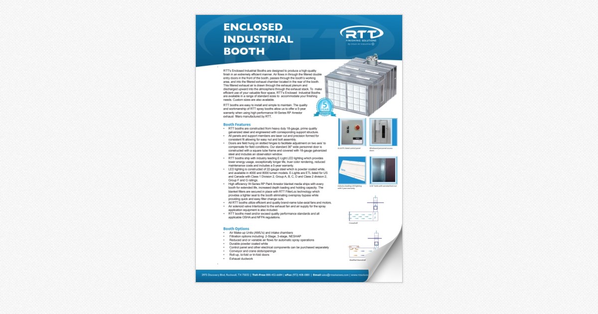 Enclosed Industrial Paint Booths