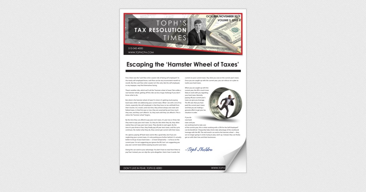 Toph Sheldon CPA for the Self-Employed - October 2019