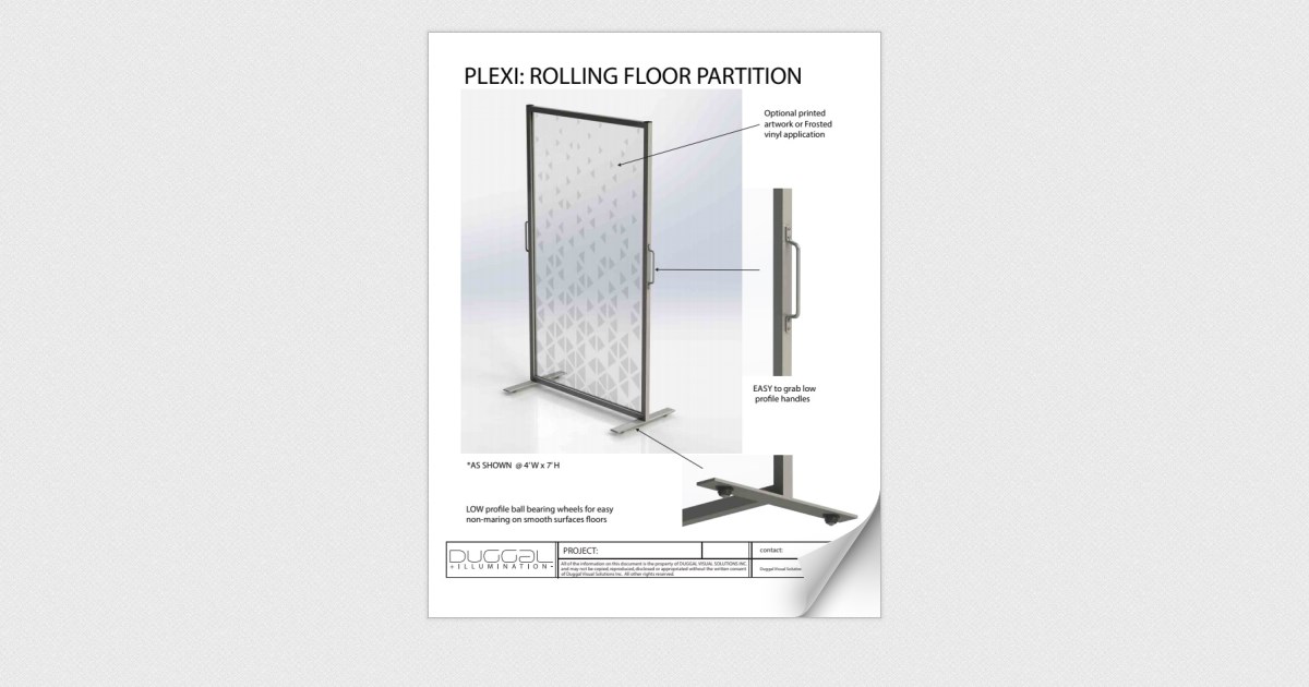 Duggal Illumination Rolling Partition – Plexi