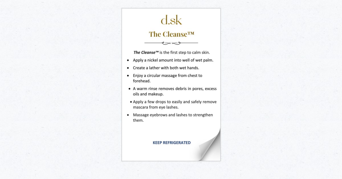 d.sk Skin Care -Description of Product and How to Use