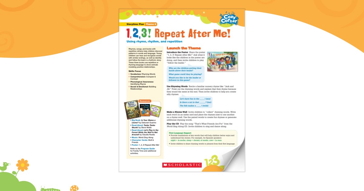 Storytime Plan Card - Theme 6 - Page 2
