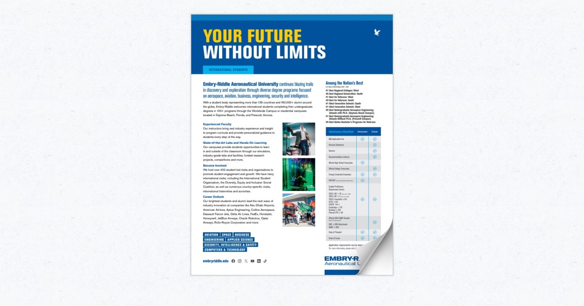 International Admissions One Sheet