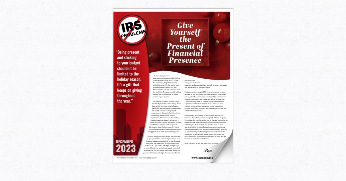 IRS Trouble Solvers - December 2023