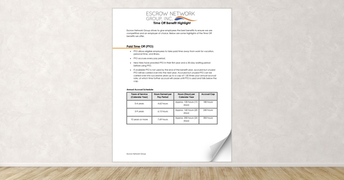 Time Off Benefit Summary Highlight_ENG