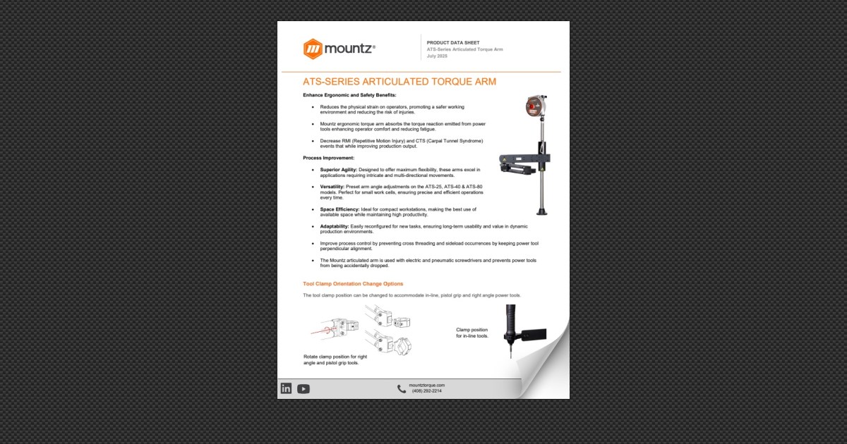 ATS-Series Articulated Arm Data Sheet