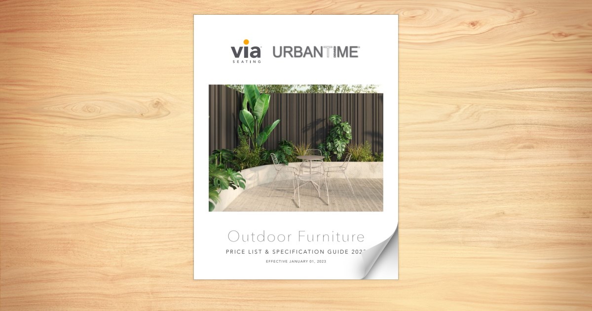 Via Seating + Urbantime 2023 Outdoor Price List Book