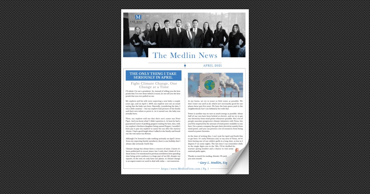 Medlin Law Firm - April 2021