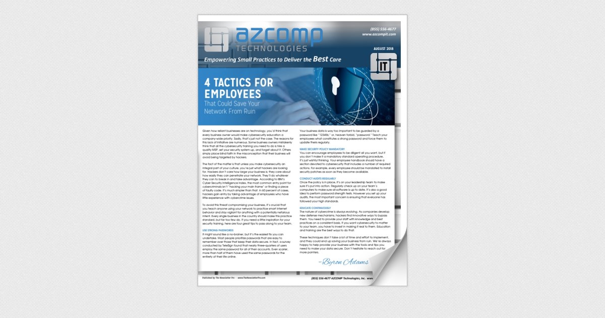 AZCOMP Technologies IT August 2018