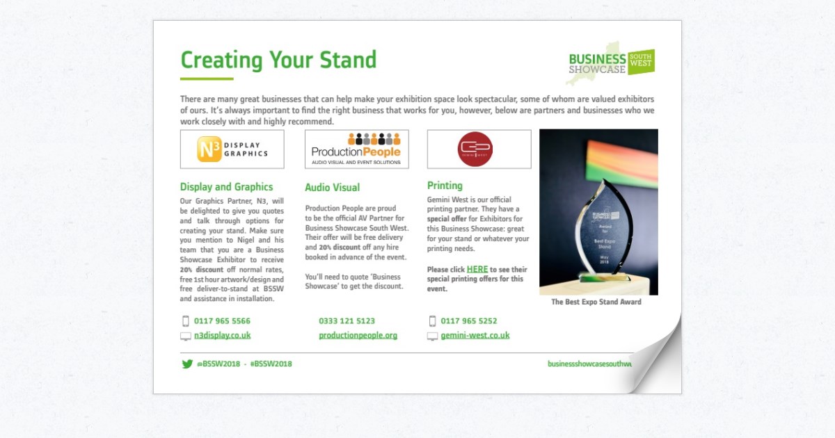 Exhibitor Pack 16th May 2018 Exhibitor Partner Offers