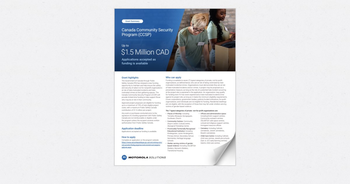 Canada Community Security Program (CCSP) Grant Summary - Page 2