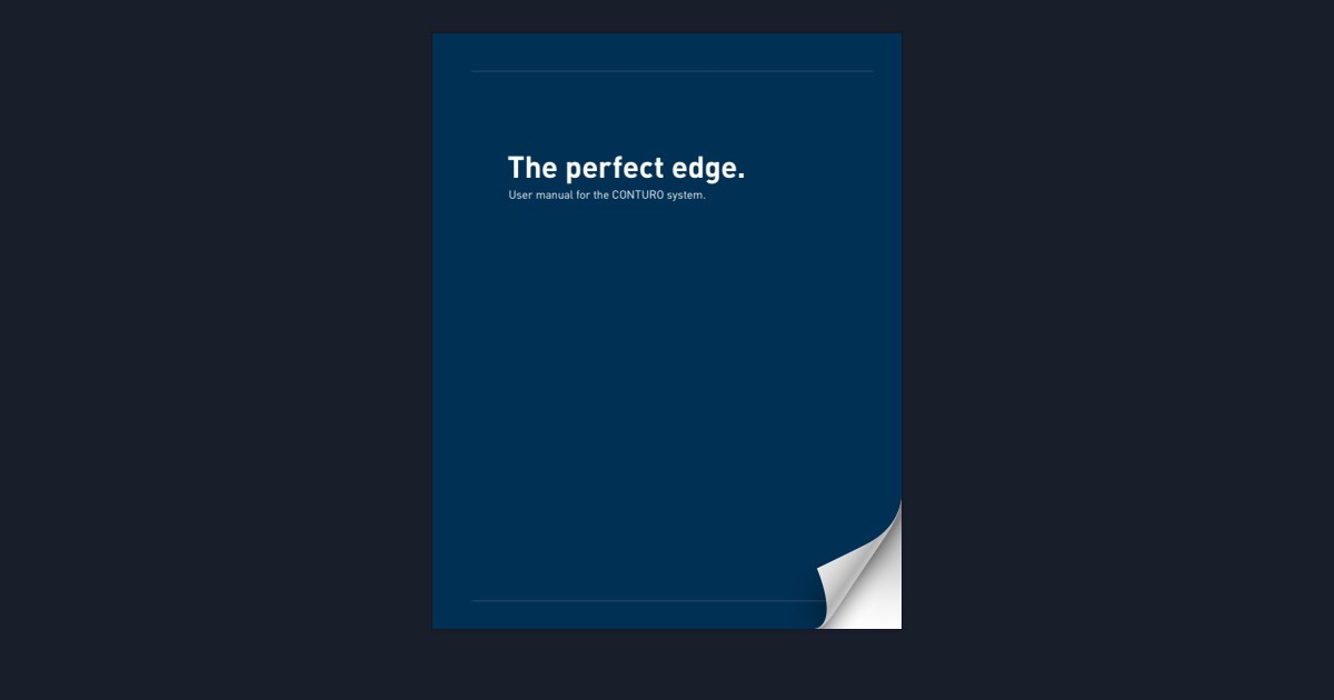 CONTURO Edge Bander booklet
