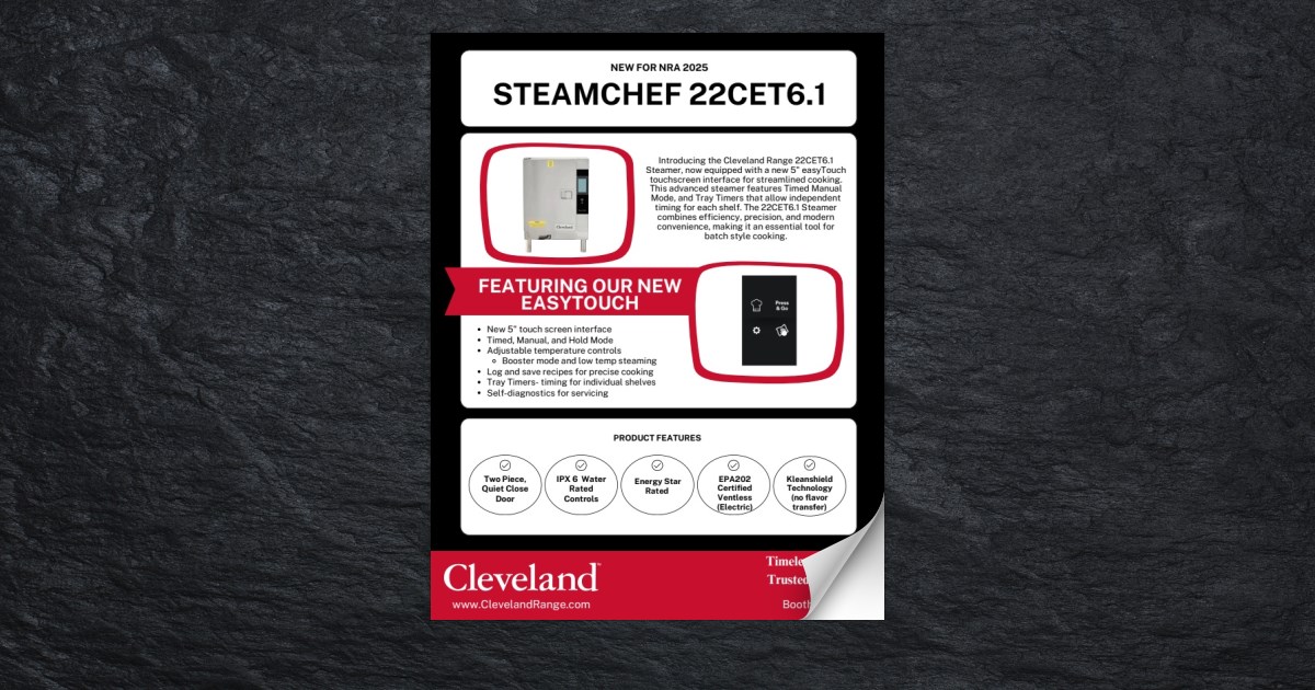 Cleveland - SteamChef Booster Steamer
