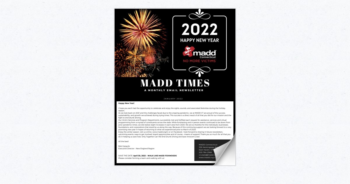 MADD CT January Newsletter 2022