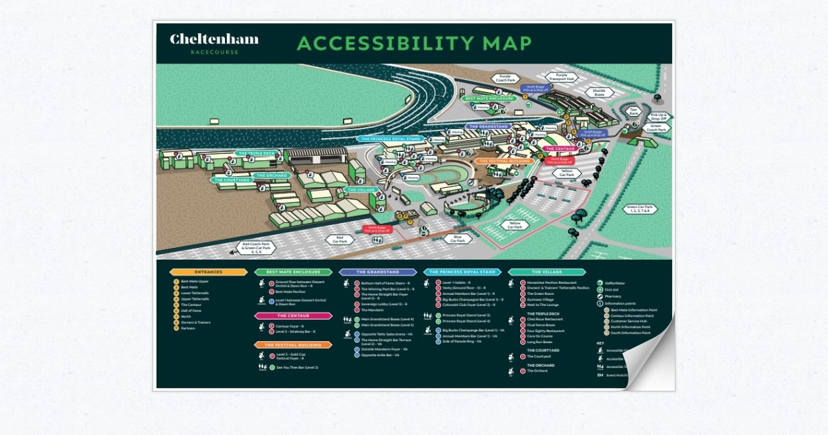 Cheltenham Racecourse Accessibility Map
