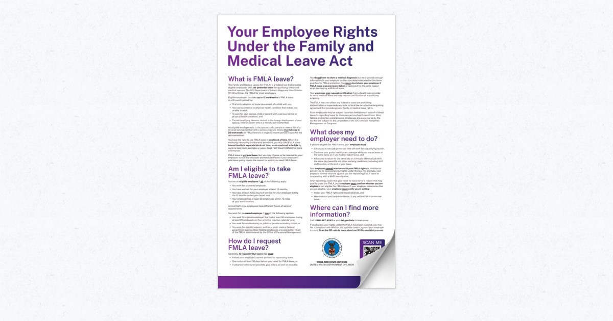 FMLA Employee Rights Posting