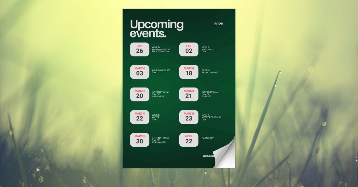 Environmental Calendar 2025