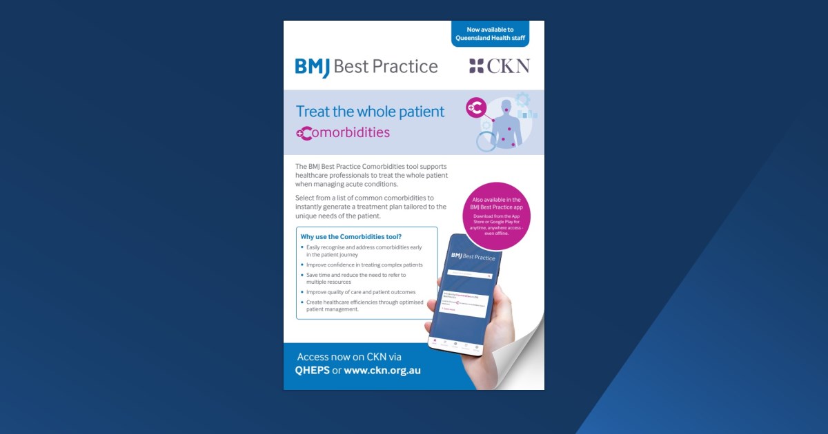 BMJ Best Practice with Comorbidities Manager Poster CKN